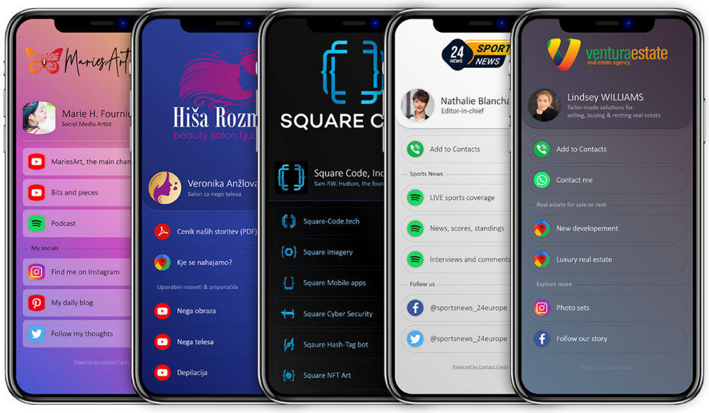 Smart business cards - Contact Card+